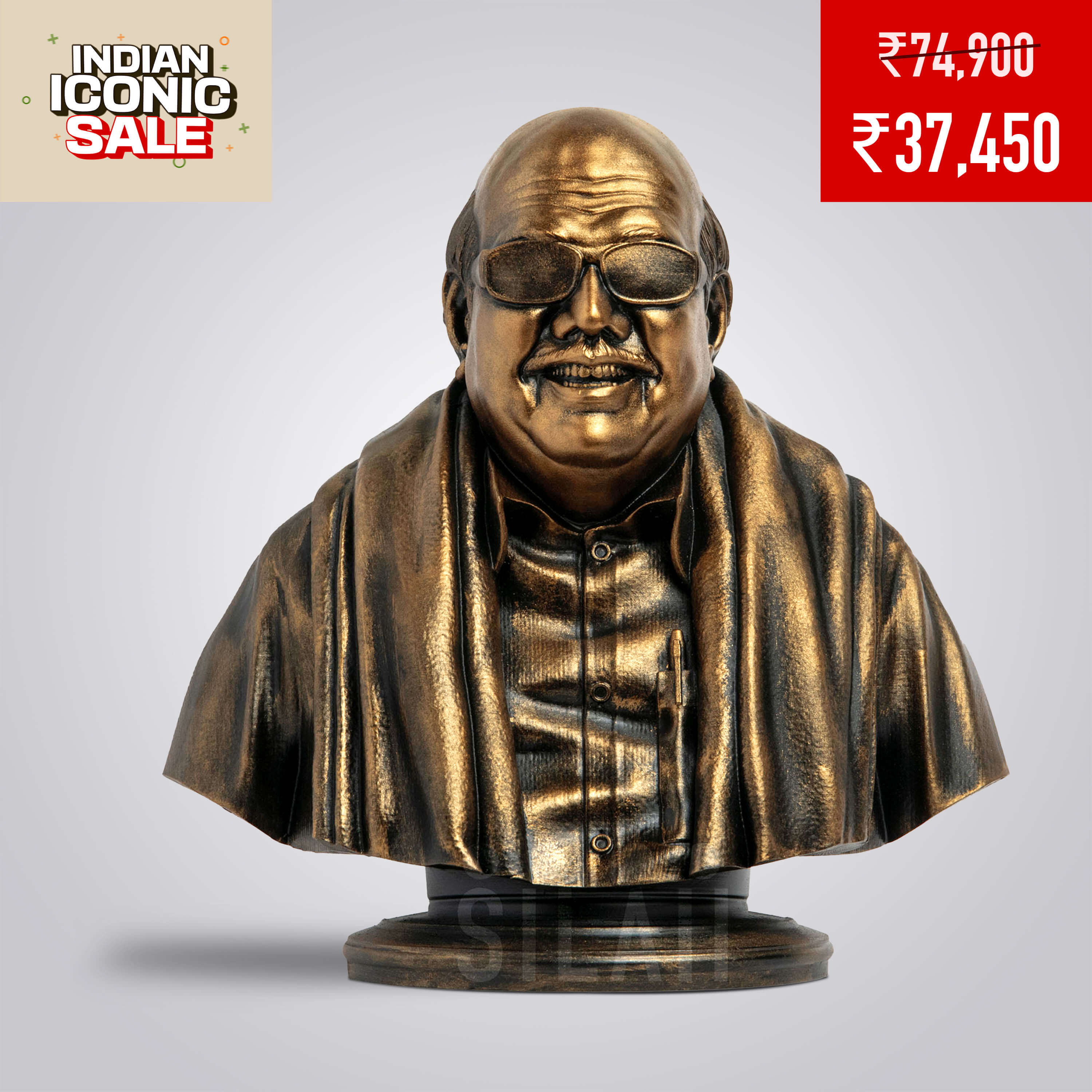 Larger than Life Size Sculpture Of Kalaignar - Buy Now! | SILAII.COM