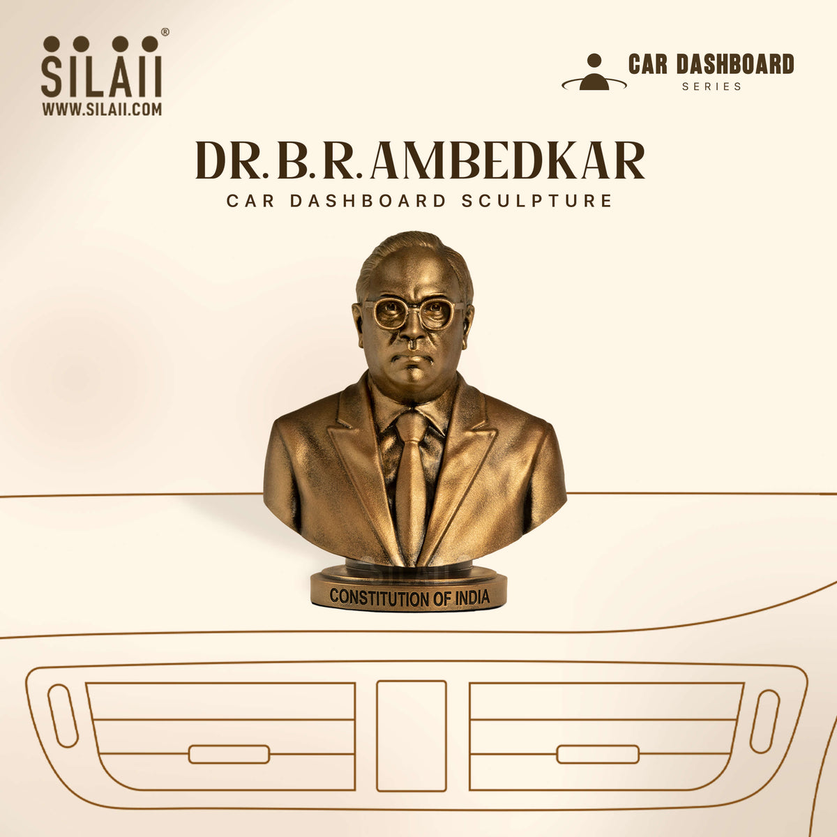 Dr.B.R.Ambedkar Car Dashboard Sculpture - Buy Now | Shop Online – SILAII