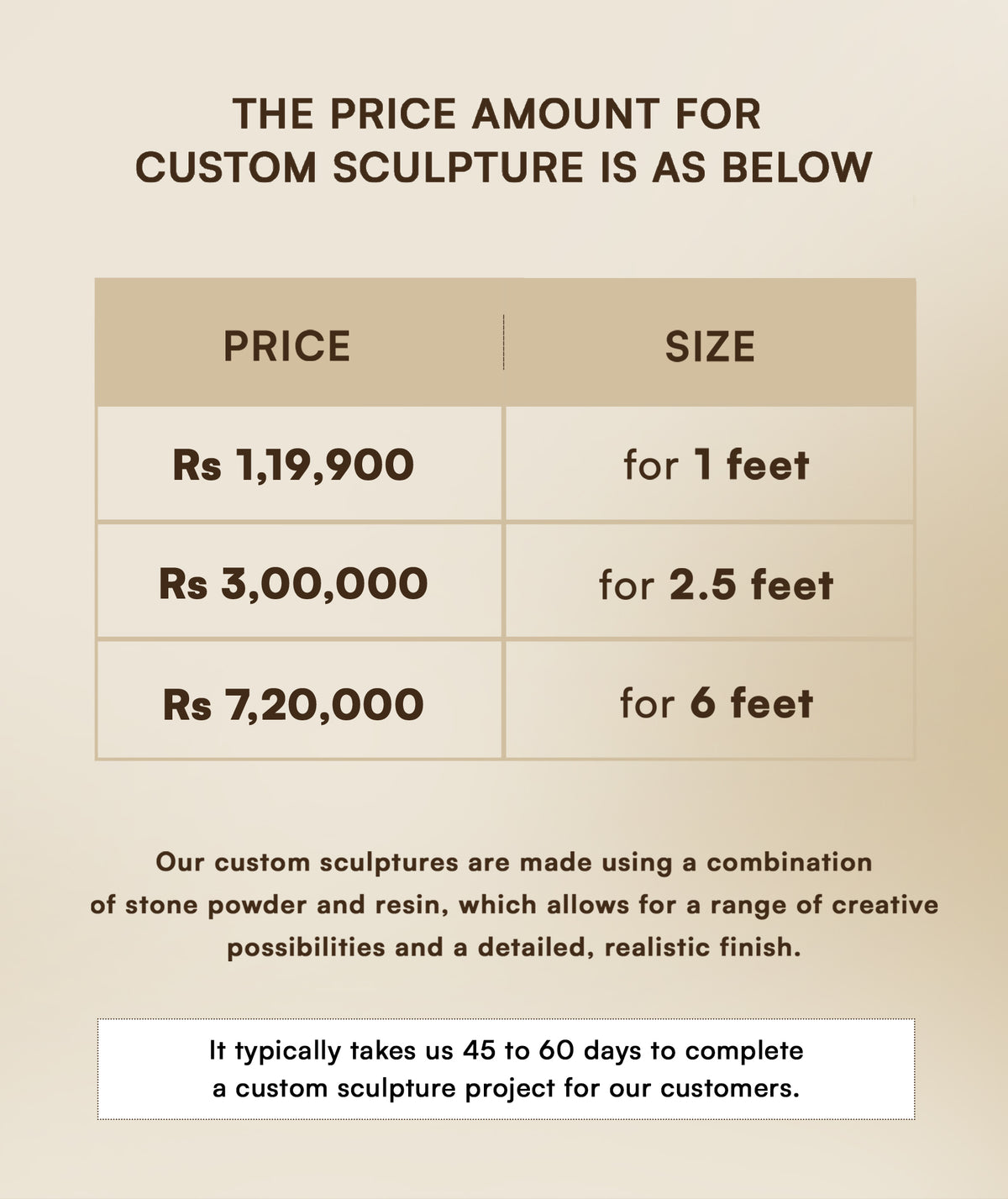 Custom Sculpture Enquiry – SILAII