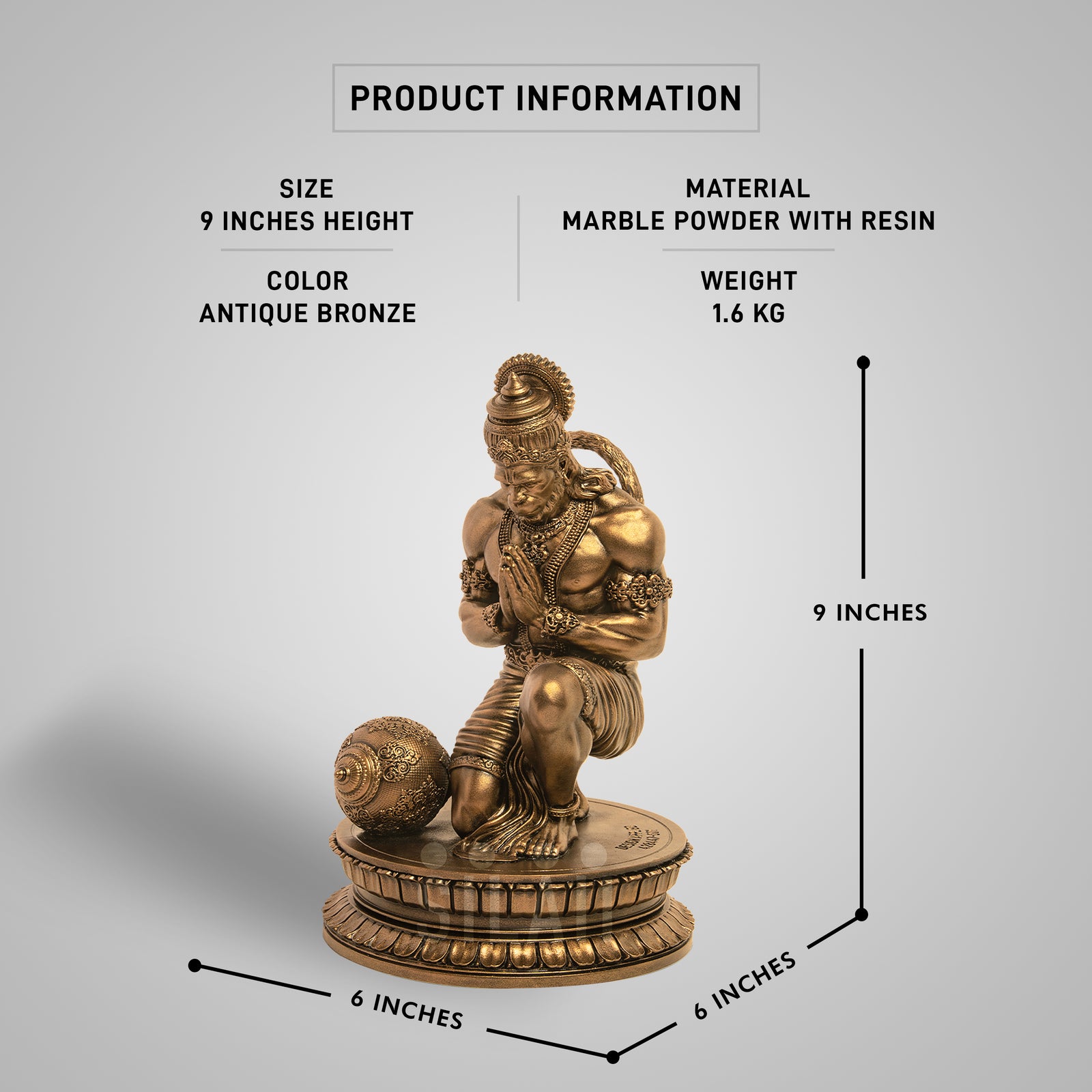 Lord Hanuman Blessed Divine Sculpture | Buy now | SILAII.COM