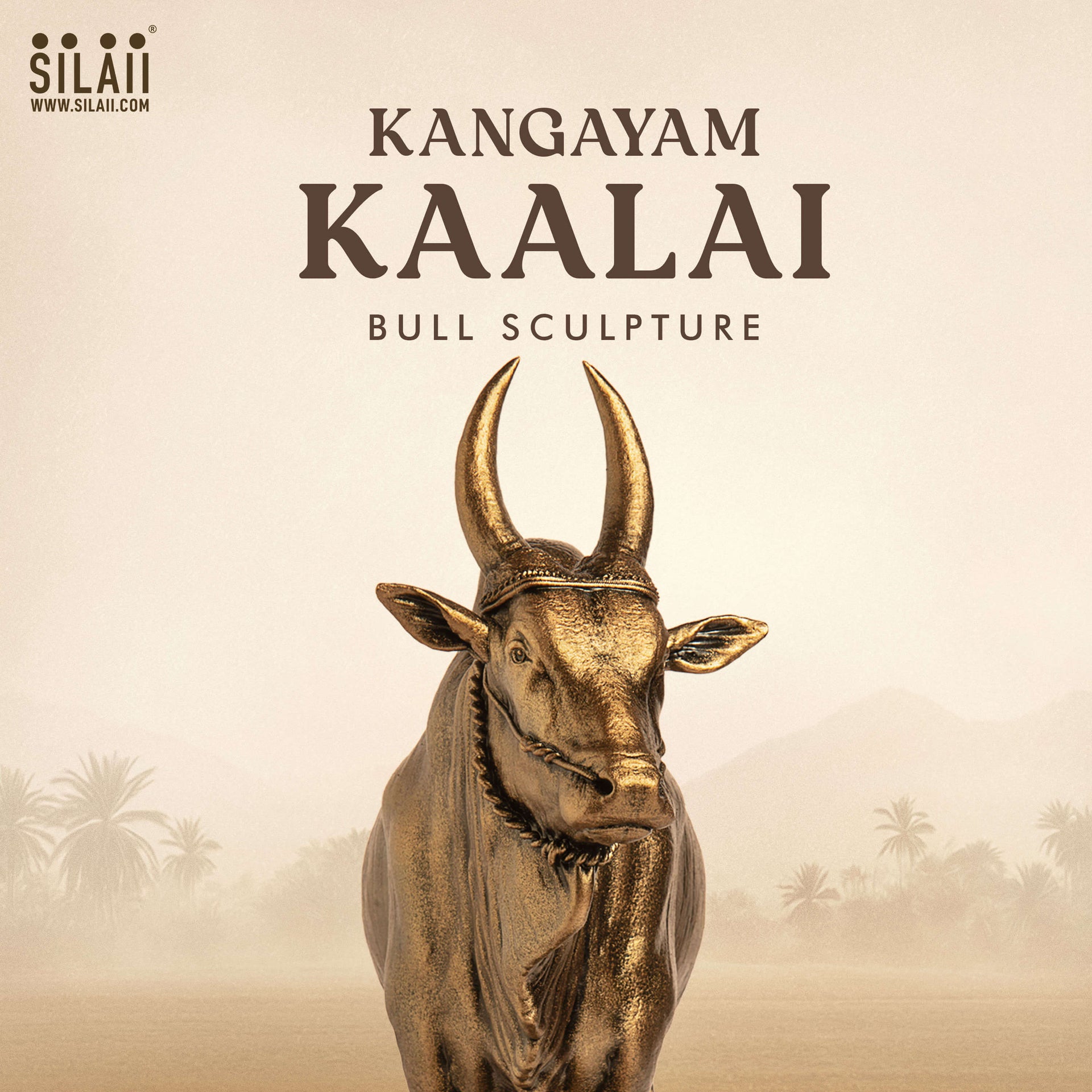 Kanagayam Kaalai Bull Sculpture | Buy Now | SILAII.COM
