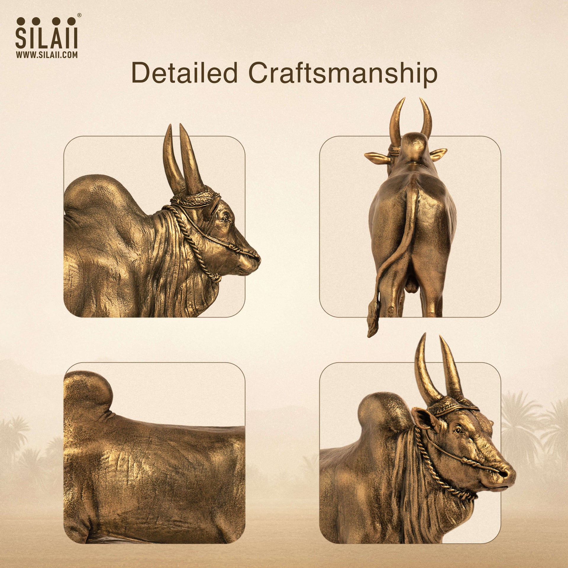 Kanagayam Kaalai Bull Sculpture | Buy Now | SILAII.COM