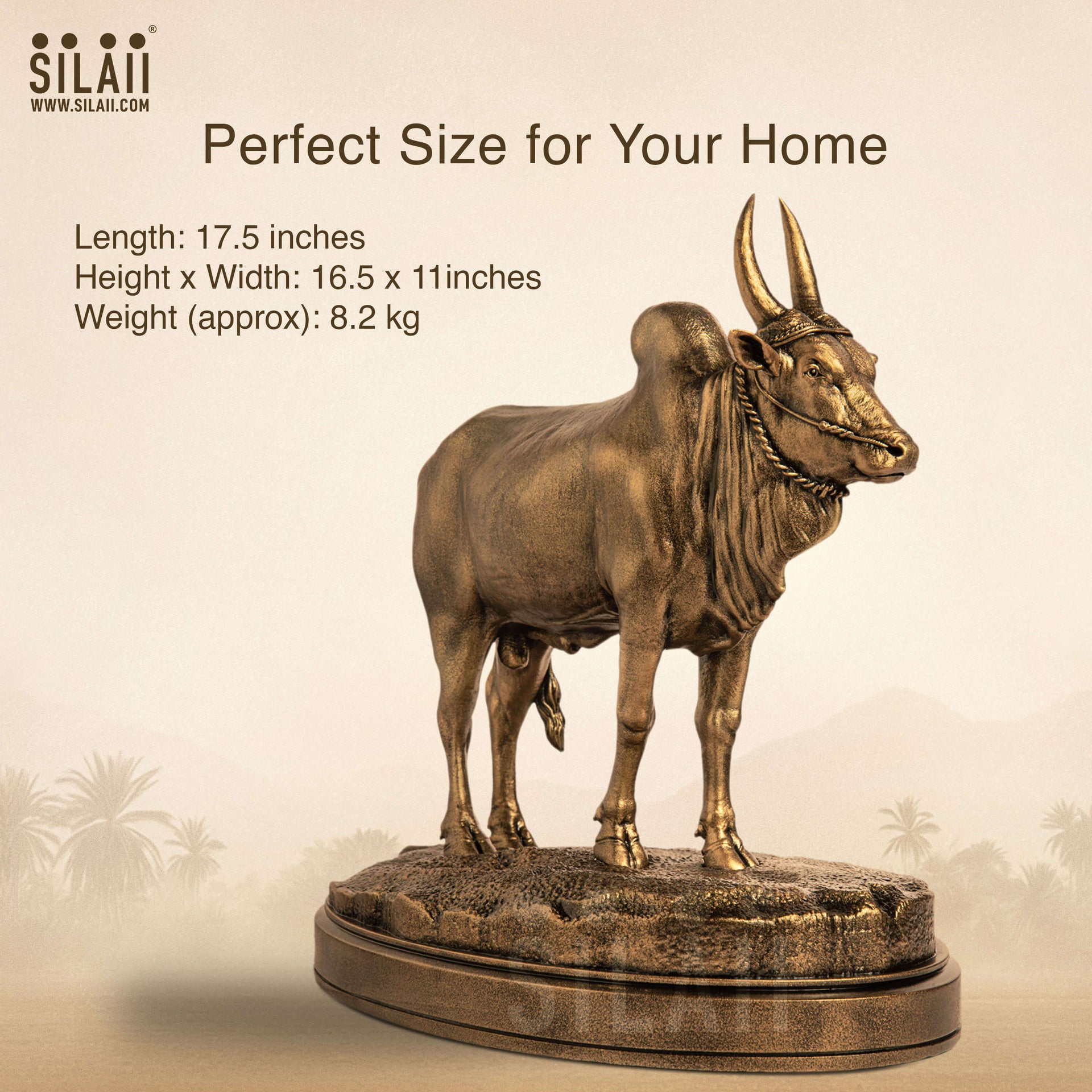 Kanagayam Kaalai Bull Sculpture | Buy Now | SILAII.COM