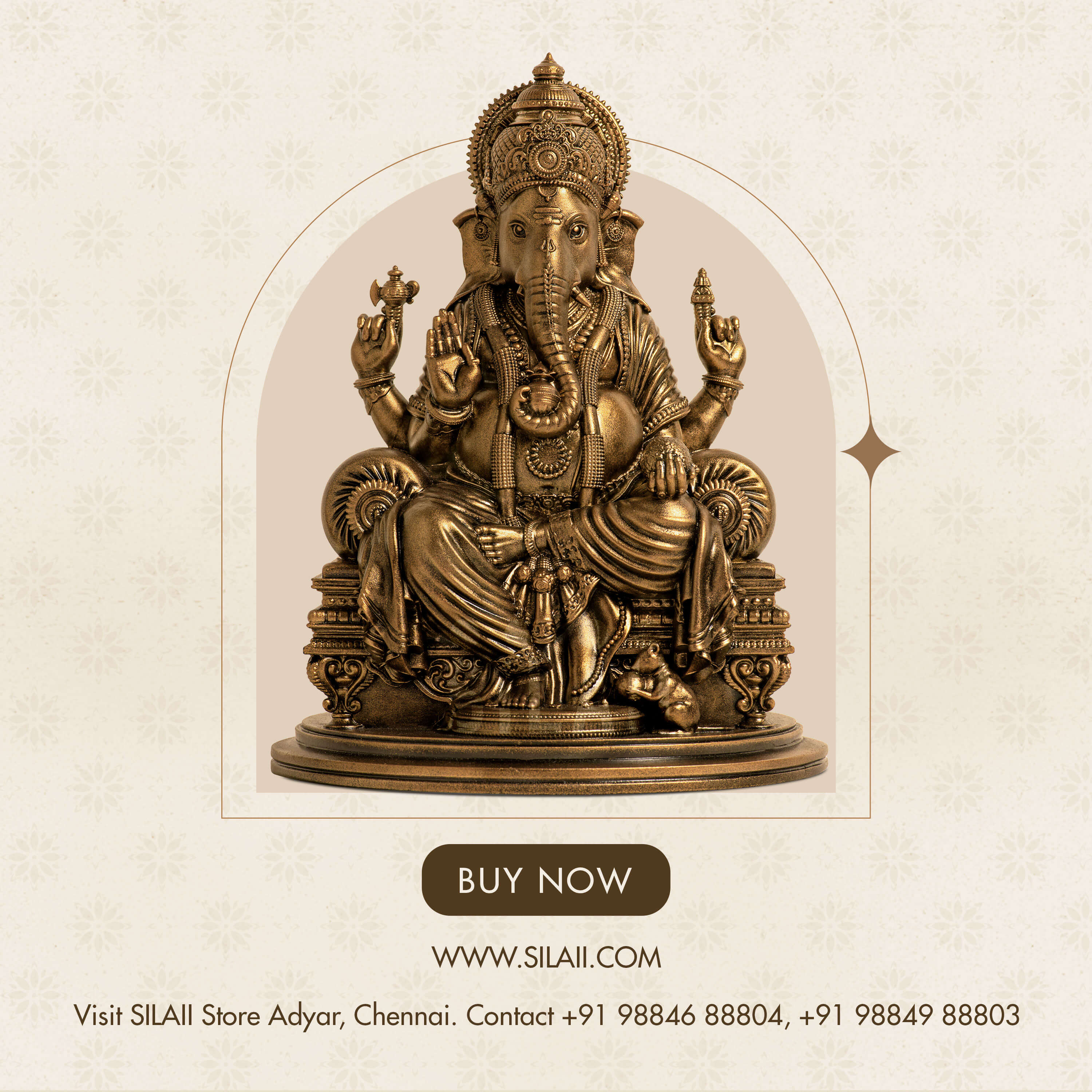 Lord Ganesha Divine Sculpture | Buy now | SILAII.COM