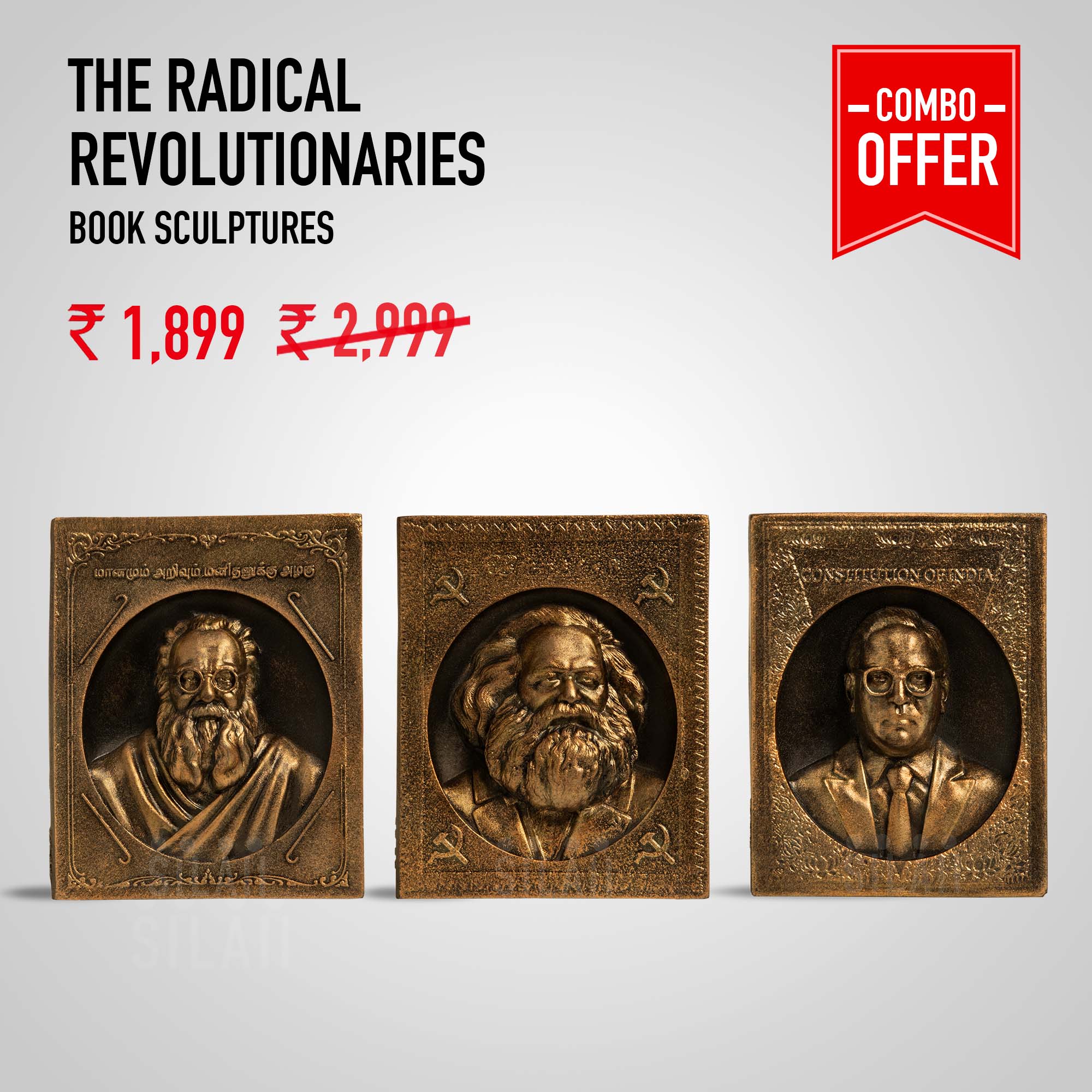 Book Sculpture of the Radical Revolutionaries Dr B R Ambedkar, Periyar ...
