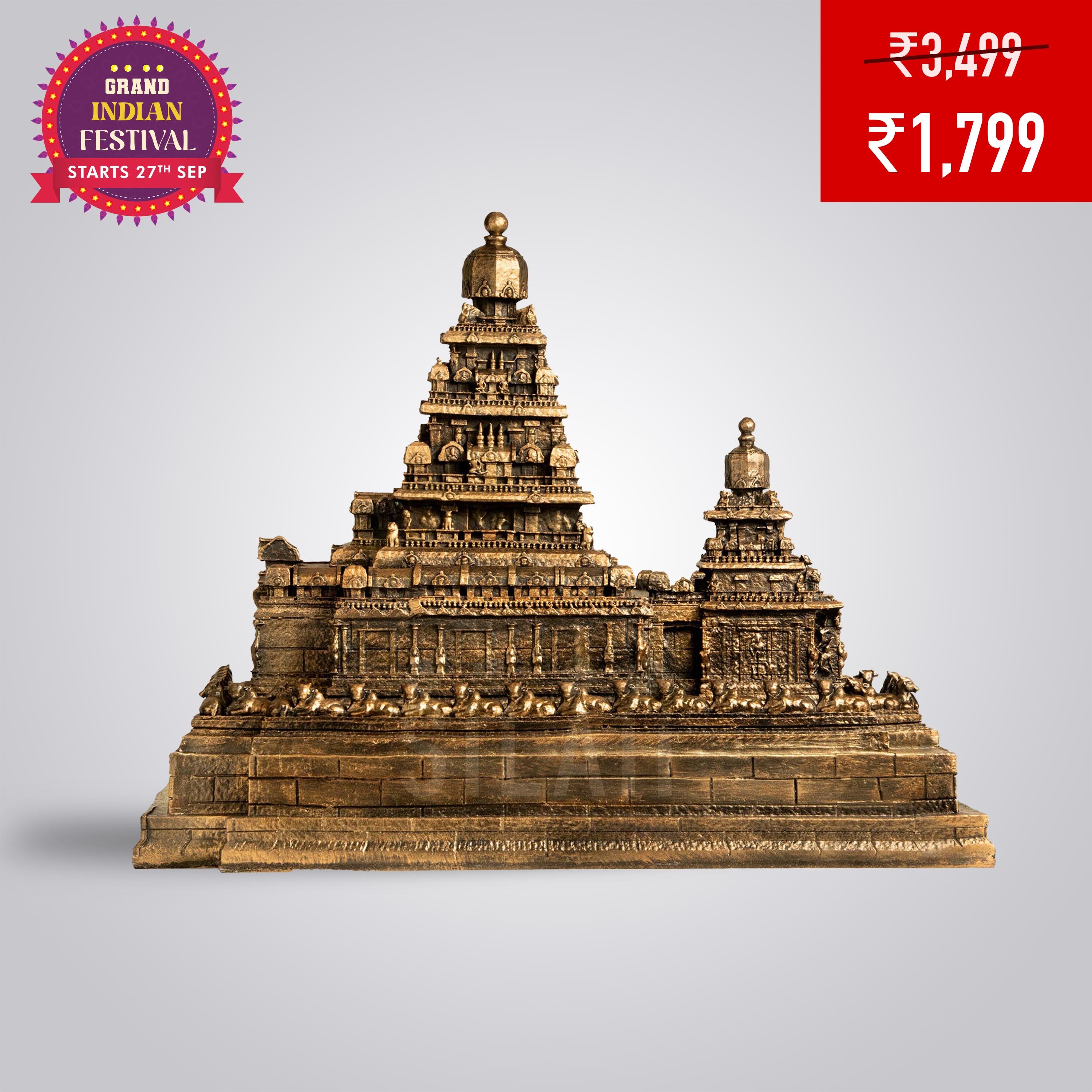 Replica Of Mahabalipuram Shore Temple as a Sculpture | Buy Now | SILAII.COM