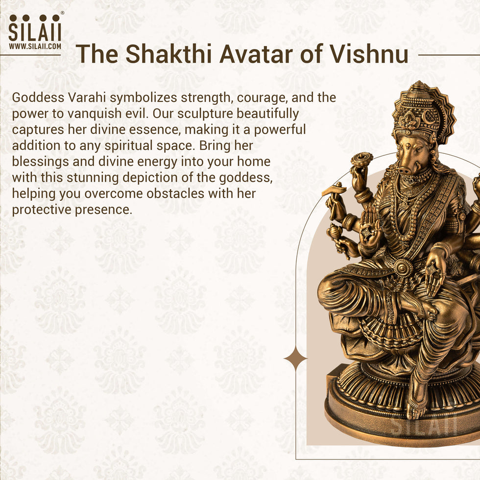 Goddess Varahi Amman Sculpture | Divine Protective Idol | SILAII