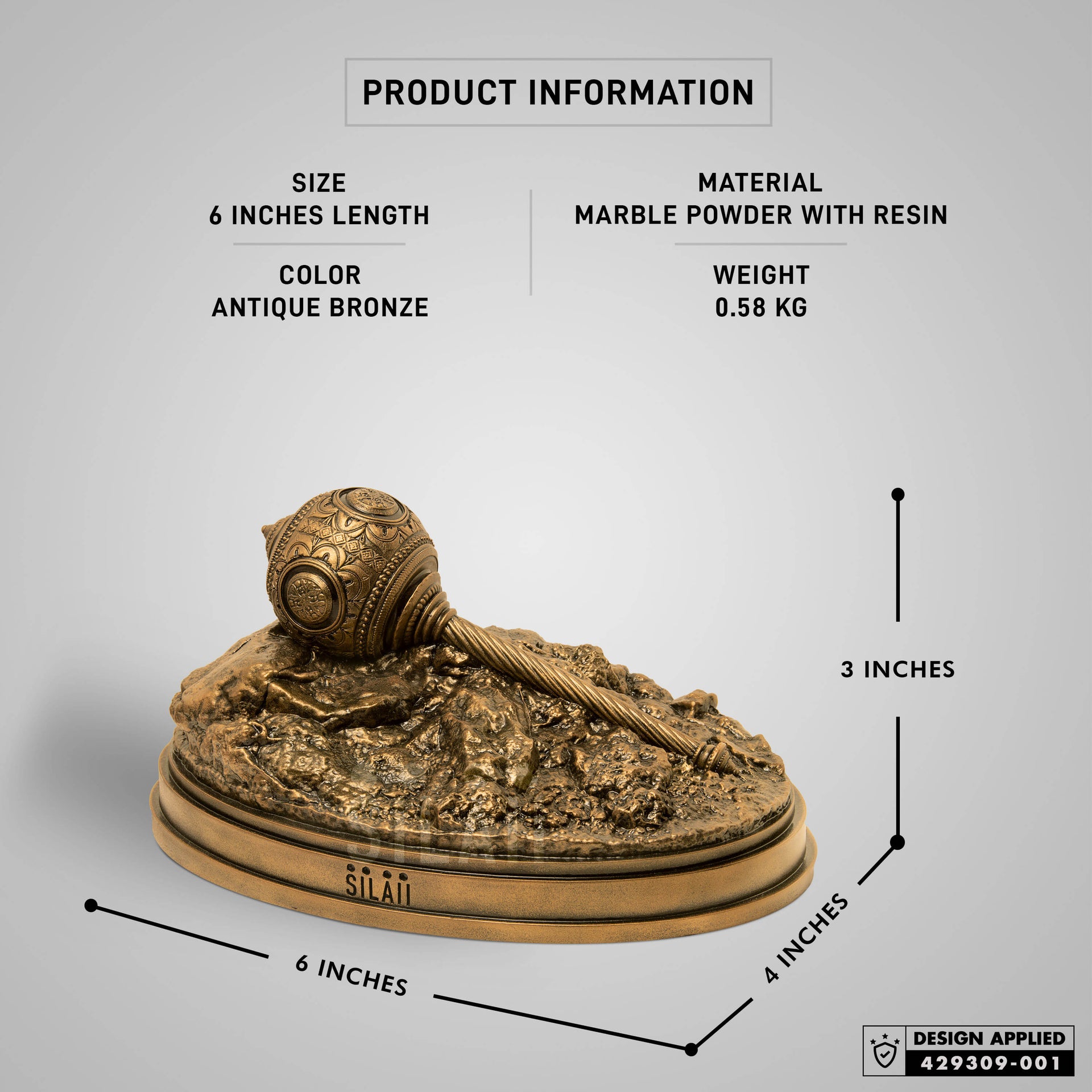 Lord Hanuman Gada Divine Sculpture | Buy Now | SILAII.COM